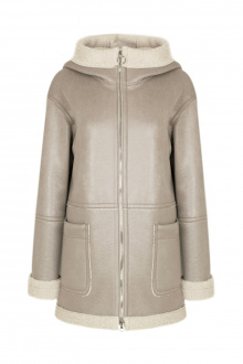 Шубы и дублёнки Elema 8-12900-1-164 молоко