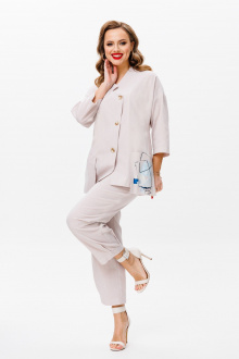 Брючный костюм Anastasia 1202 пудровый