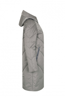 Женское пальто Elema 5-12817-1-164 серый/василёк