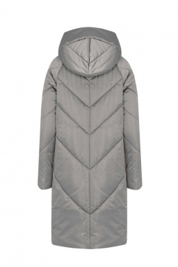 Женское пальто Elema 5-12817-1-164 серый/василёк