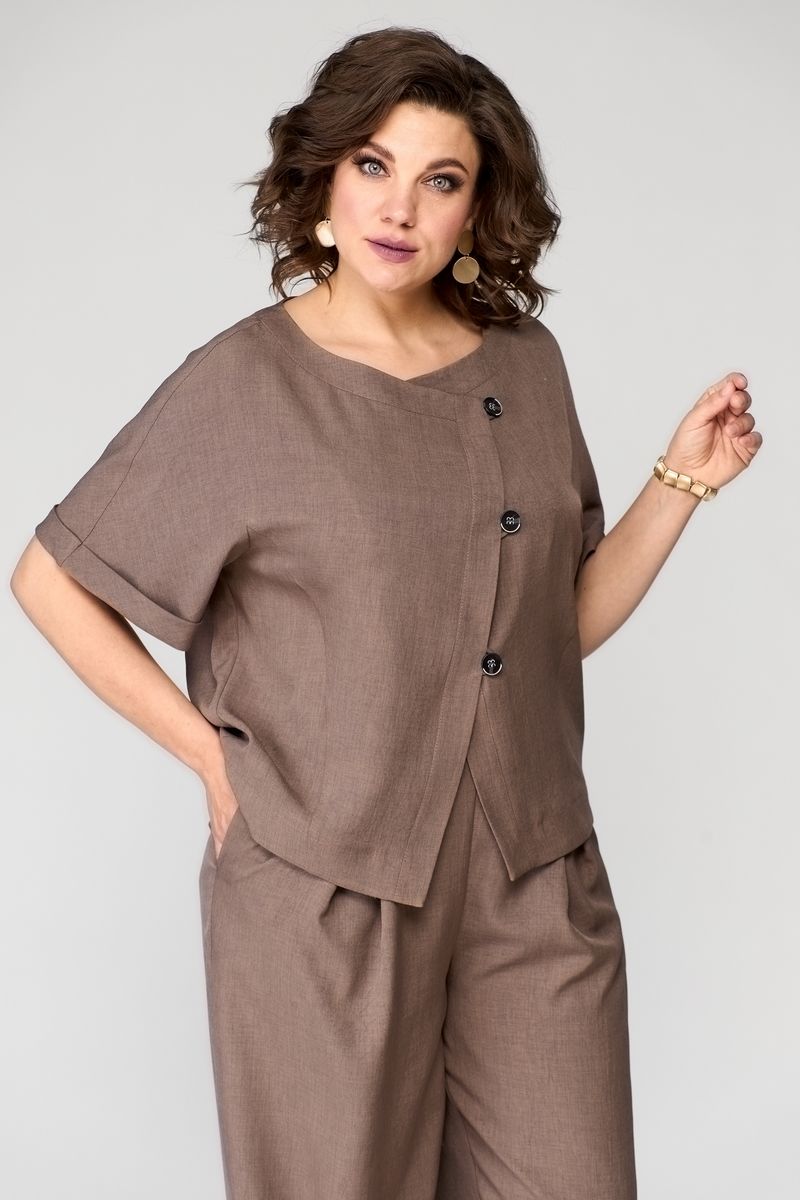 Брючный костюм Michel chic 1337 коричневый