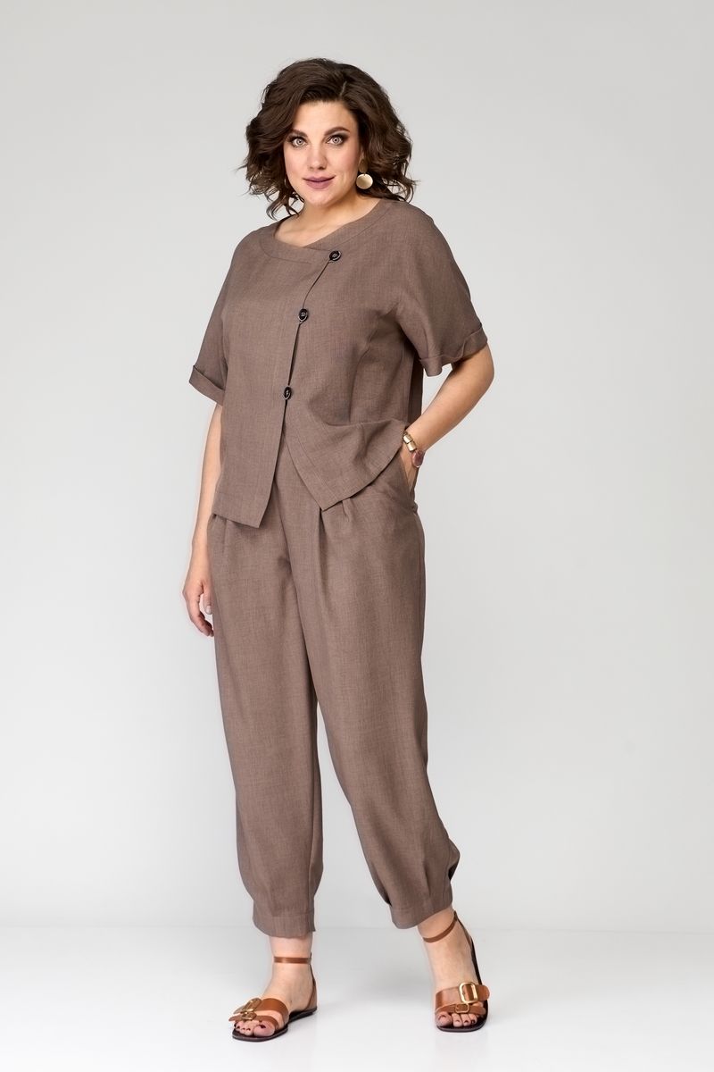 Брючный костюм Michel chic 1337 коричневый