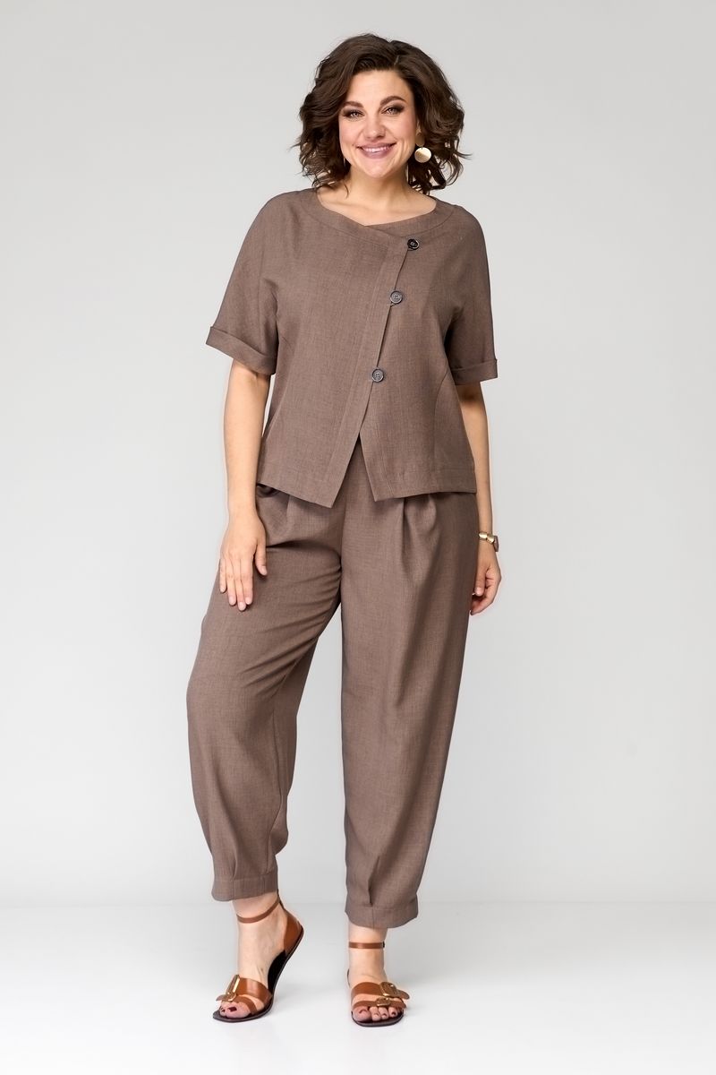 Брючный костюм Michel chic 1337 коричневый