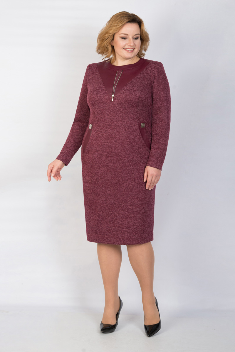 платье TrikoTex Stil М5916 бордо